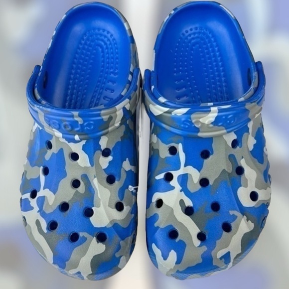 CROCS | Shoes | Crocs Bright Blue Camo Baya Clogs Sz 78 Nwt Firm | Poshmark